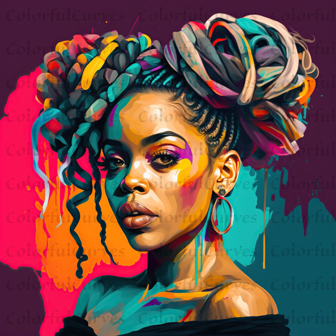 Colorful Beautiful Black Magic Woman Melanin Fashion African - Etsy