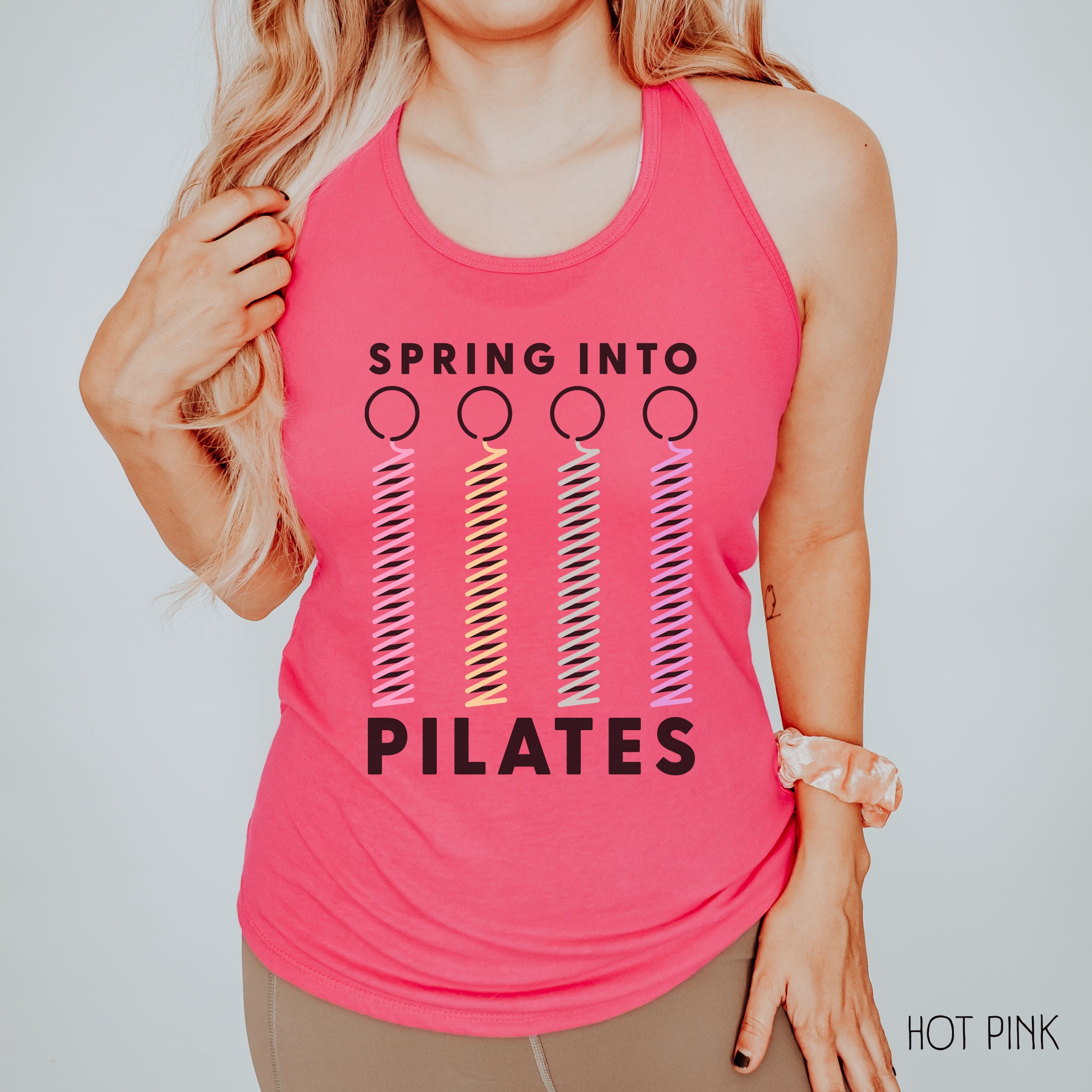 Pilates Tank Top Spring Easter Pilates Shirt Funny Pilates T-shirt ...