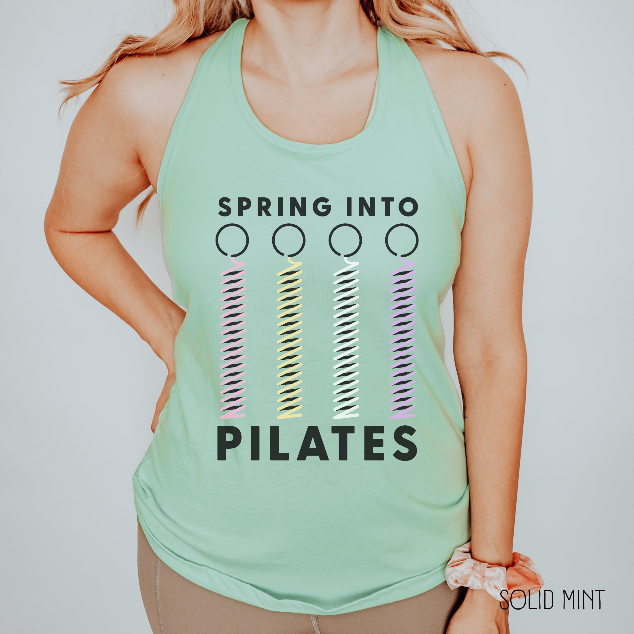 Pilates Tank Top Spring Easter Pilates Shirt Funny Pilates T-shirt ...