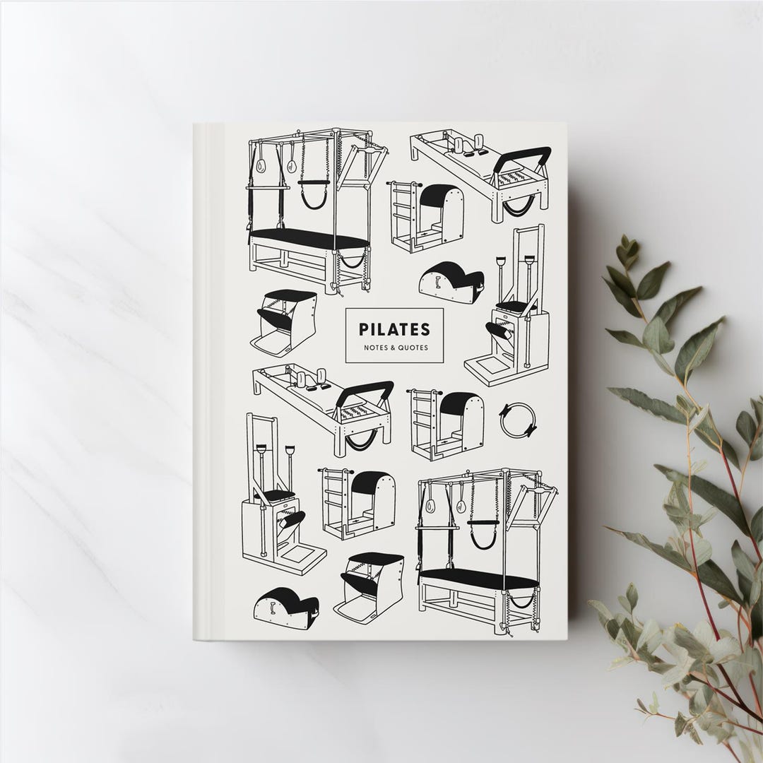Pilates Equipment Journal Hard Matte Cover Pilates Notes Journal ...