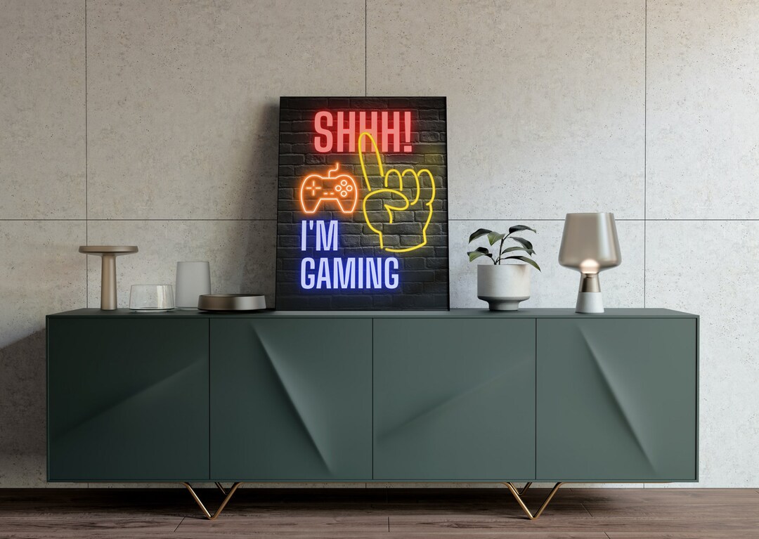 Shhh! I'm Gaming - Gamer Wall Poster - Etsy