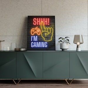 Shhh! I'm Gaming - Gamer Wall Poster - Etsy