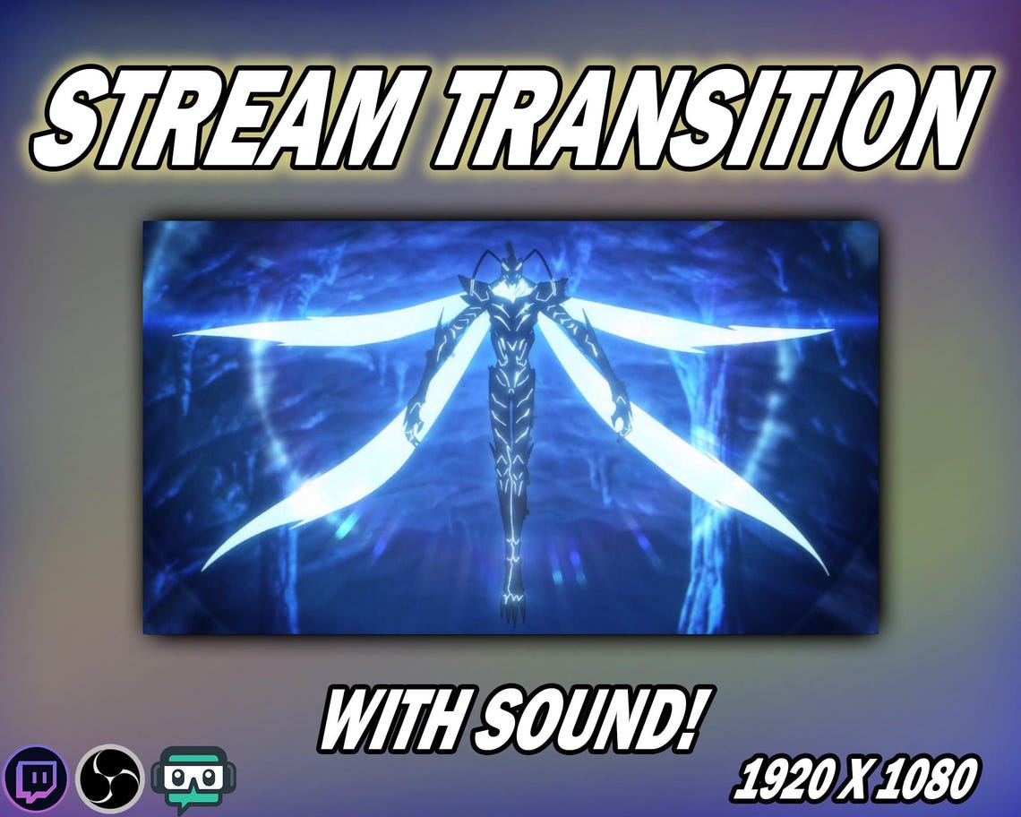 Blue Fire Anime Transition Overlay *WITH SOUND!*- Stinger Overlay ...