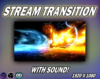 Fire Anime Transition Overlay WITH SOUND Stinger Overlay - Etsy