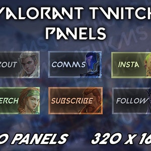 20 VALORANT TWITCH PANELS *all Agents Included* - Etsy