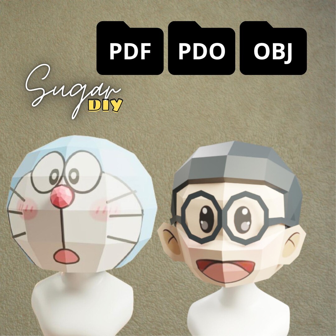 Doraemon & Nobita Mask 3d, Paper Craft 3d, Universe 3d, PDO Format ...