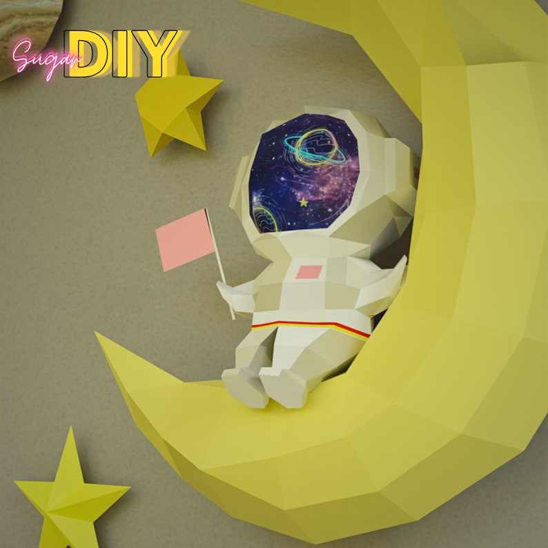 Astronaut 3d, Decorative 3d, Universe 3d, Paper Craft 3d, Paper ...