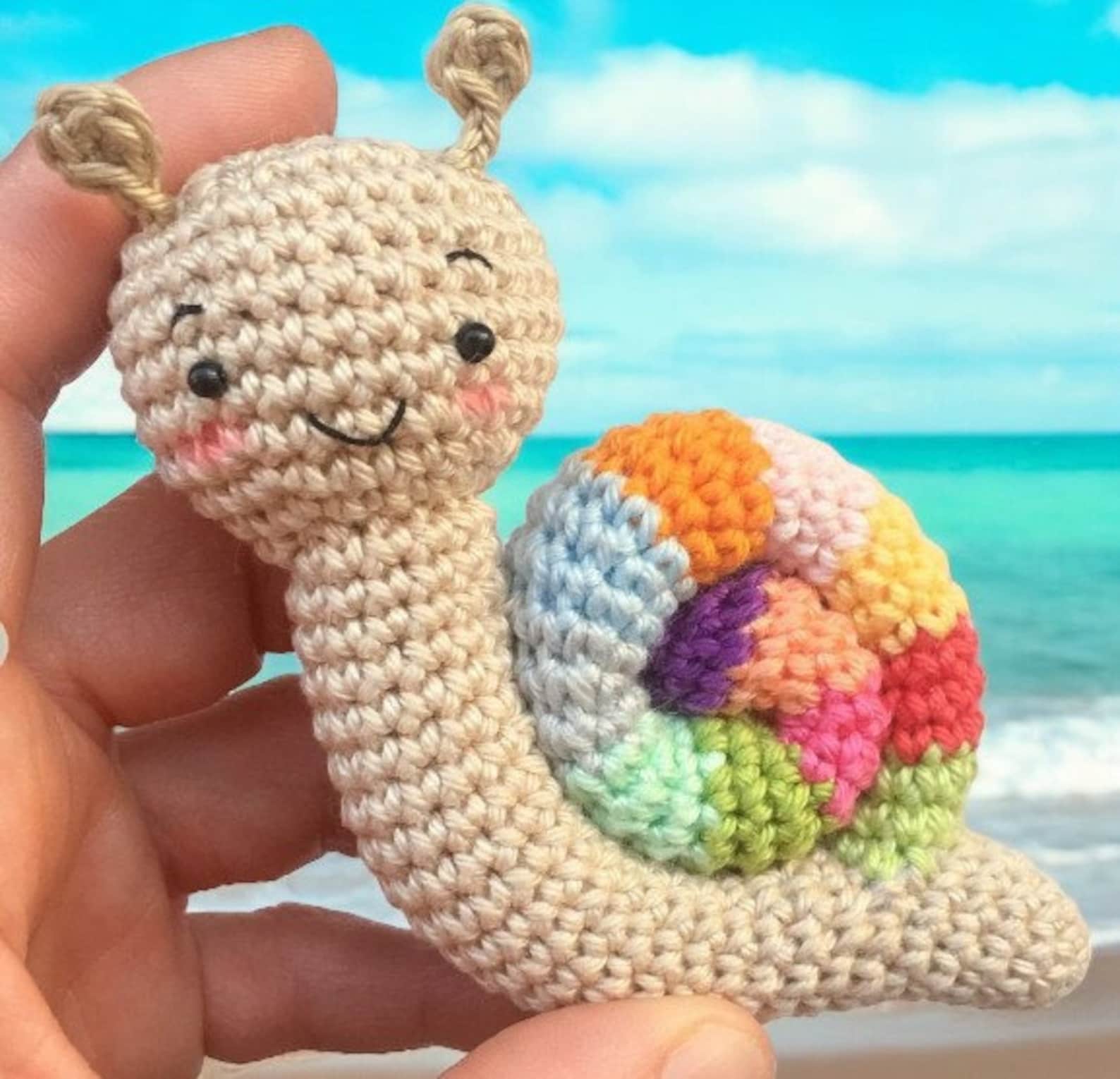 Easy Crochet Snail Pattern, Easy Amigurumi Snail PDF Pattern, Digital ...