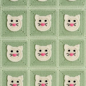 Easy Crochet Cat Face Blanket Pattern, Digital Download, PDF Pattern - Etsy
