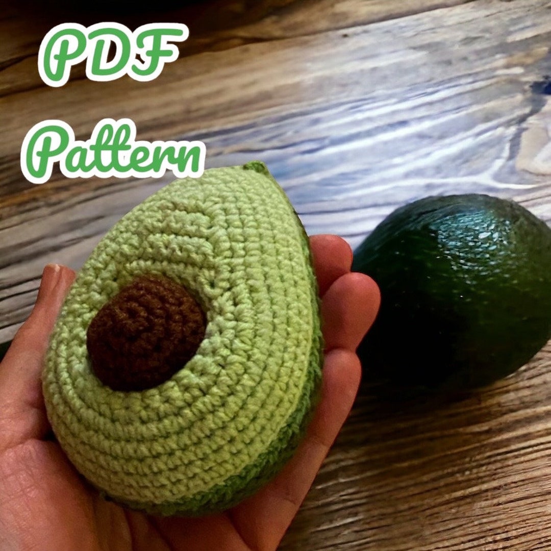 Easy Amigurumi Avocado Pattern, PDF Pattern of Avocado, Pattern of ...
