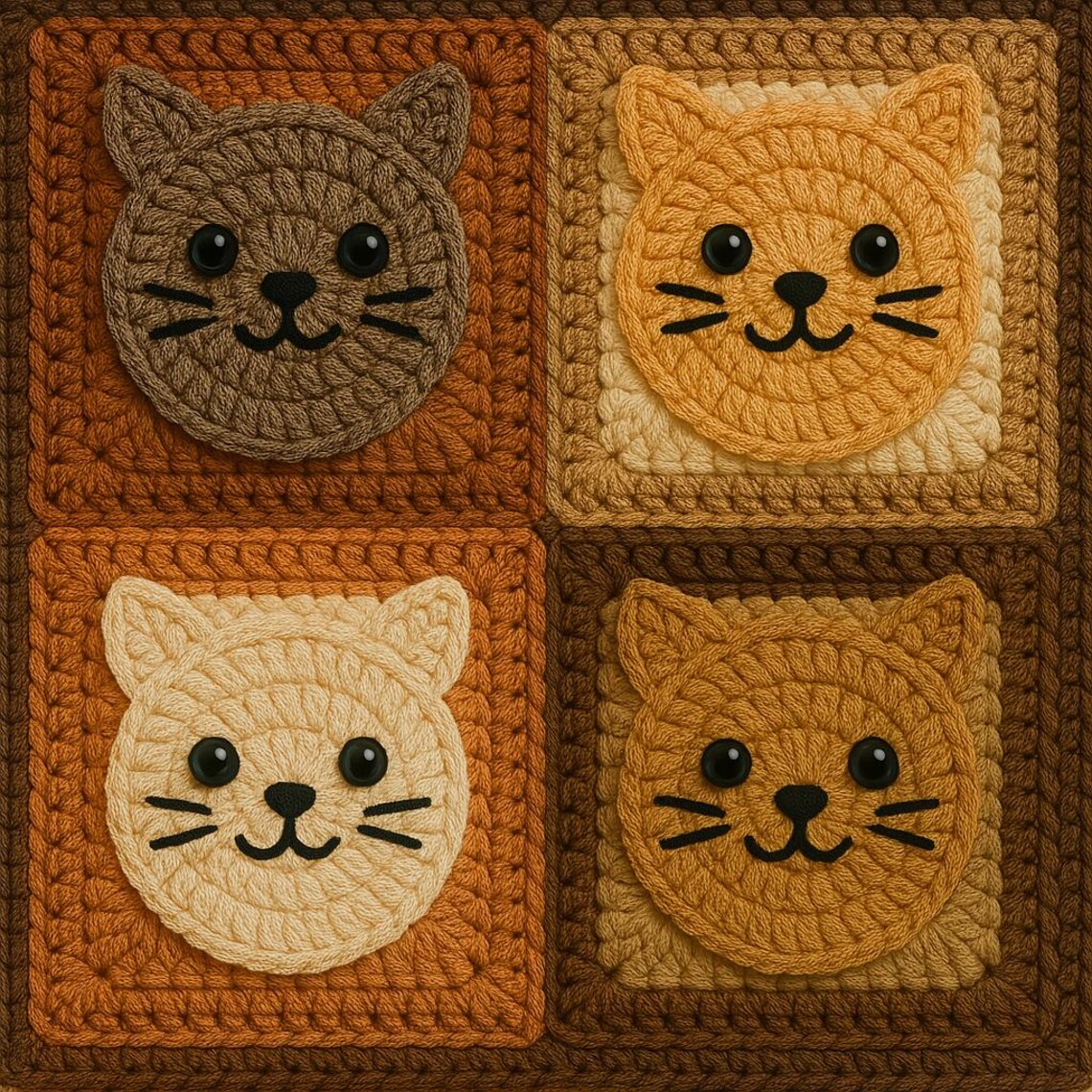Easy Crochet Cat Face Blanket Pattern, Digital Download, PDF Pattern - Etsy
