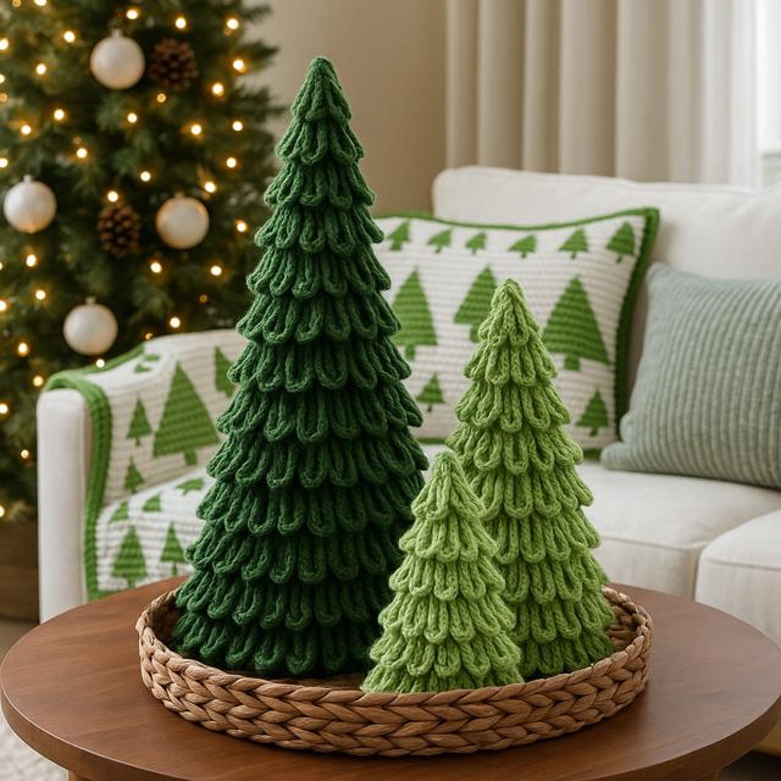 Crochet Loopy Christmas Tree Pattern – Crochet Loop Stitch Tree Pattern ...