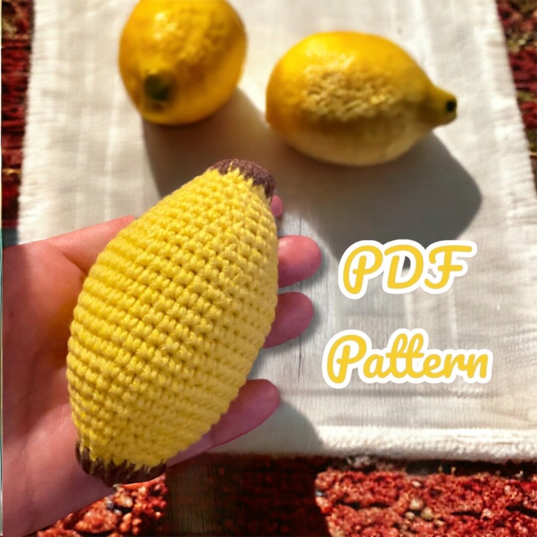 Easy Crochet Lemon Pattern, PDF Pattern of Lemon, Pattern of Amigurumi ...