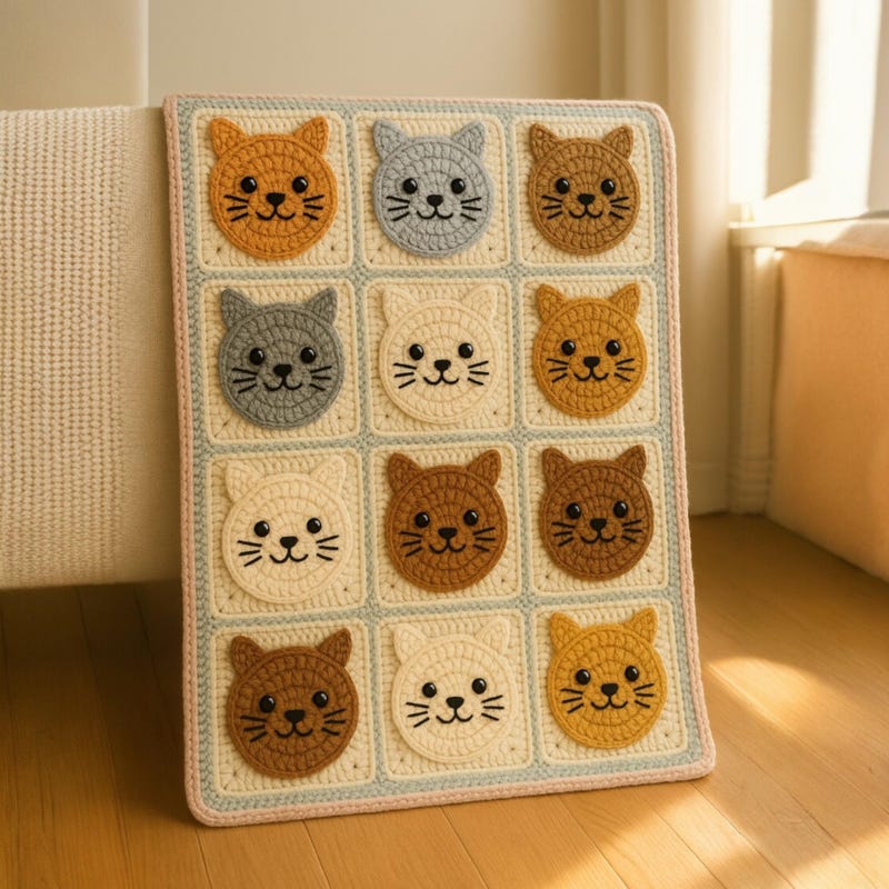 Crochet Cat Face - Etsy