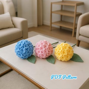 Realistic Crochet Hydrangea Pattern PDF | Easy Step-by-step Flower ...