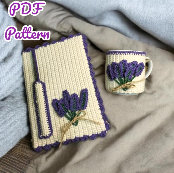 Easy Crochet Notebook and Mug Cover Set Pattern, Pattern of Crochet ...