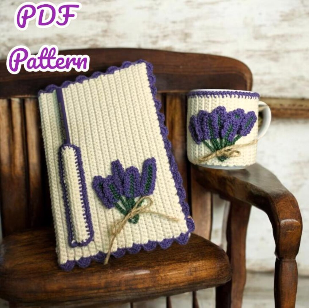 Easy Crochet Notebook and Mug Cover Set Pattern, Pattern of Crochet ...