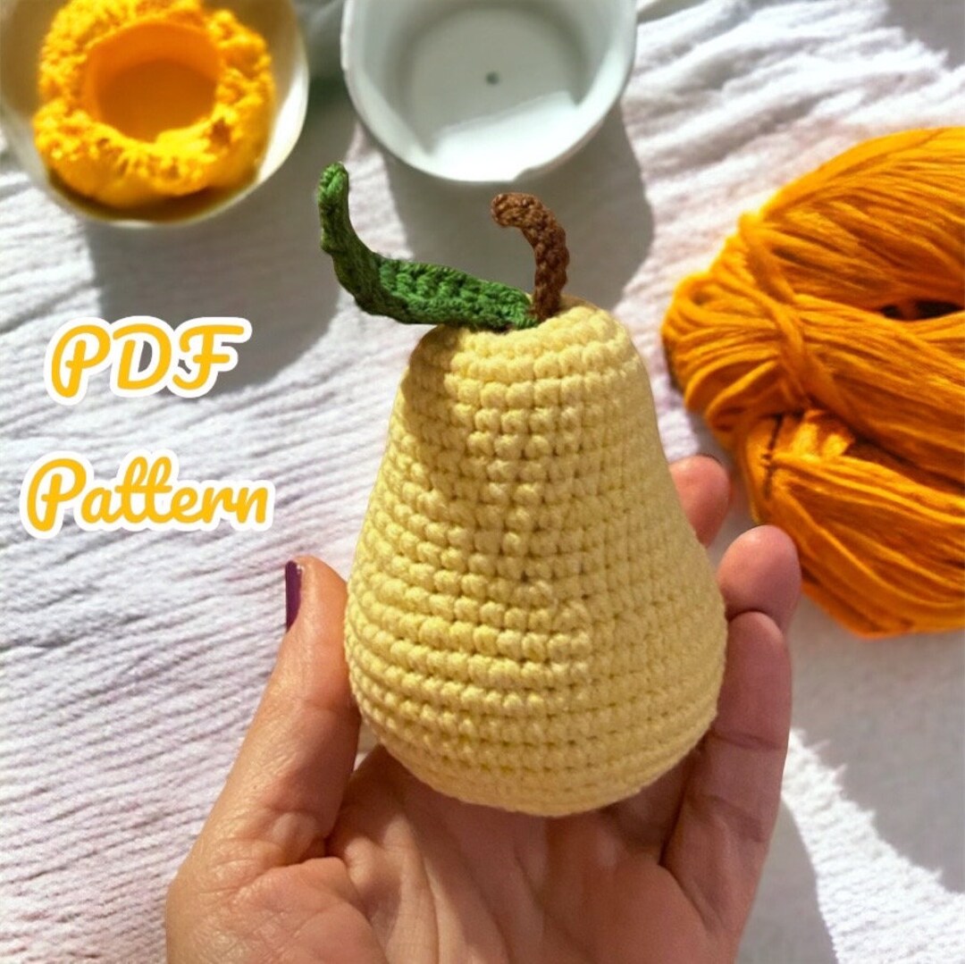 Easy Crochet Pear Pattern, Digital Download, PDF Pattern, Pattern of ...