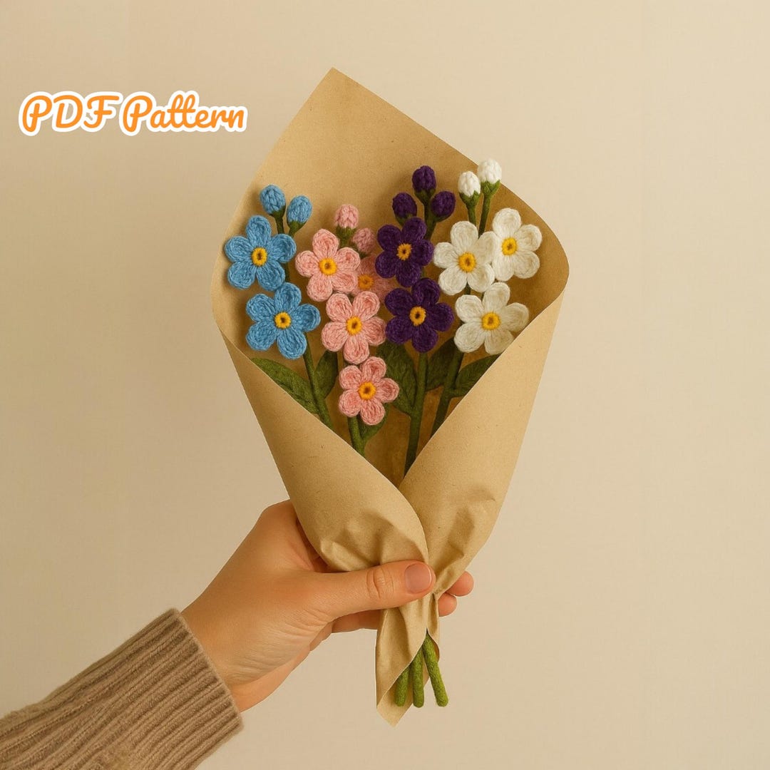 Mimosa Pudica Crochet Flower Pattern PDF – Sensitive Plant Amigurumi ...