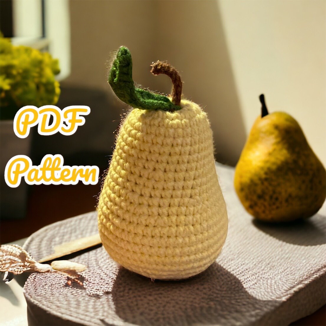Easy Crochet Pear Pattern, Digital Download, PDF Pattern, Pattern of ...