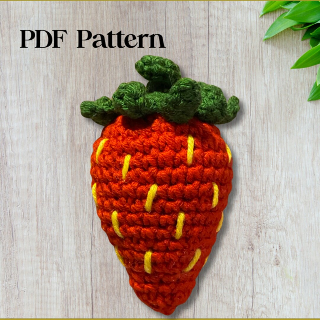 Easy Amigurumi Strawberry Pattern, PDF Pattern of Strawberry, Pattern ...