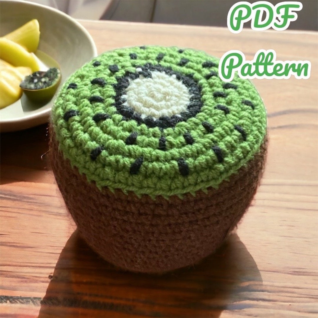 Easy Crochet Kiwi Pattern, PDF Pattern of Half Kiwi, Pattern of ...