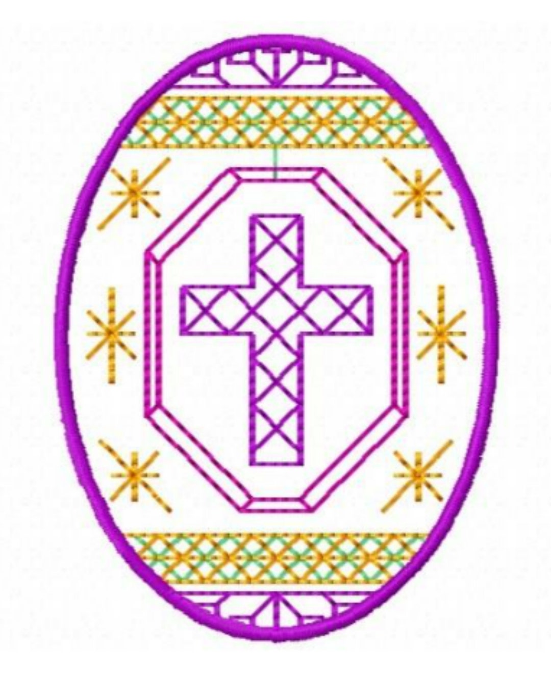 Easter Embroidery Design, Machine Pattern, Easter Cross Egg, Easter ...