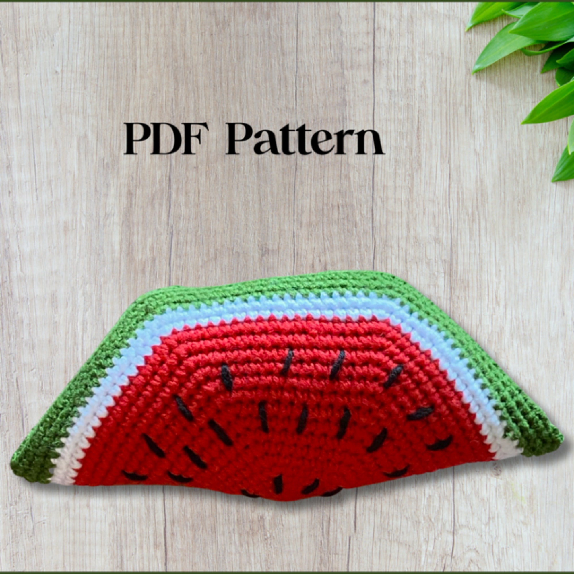 Easy Amigurumi Watermelon Slice Pattern, PDF Pattern of Watermelon ...