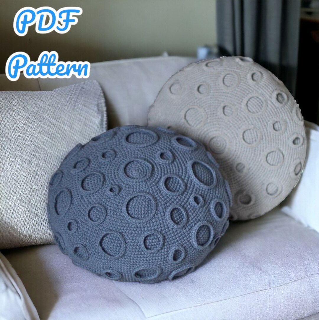 Easy Crochet Moon Pillow Pattern, Easy Pillow Pattern, Step by Step US ...
