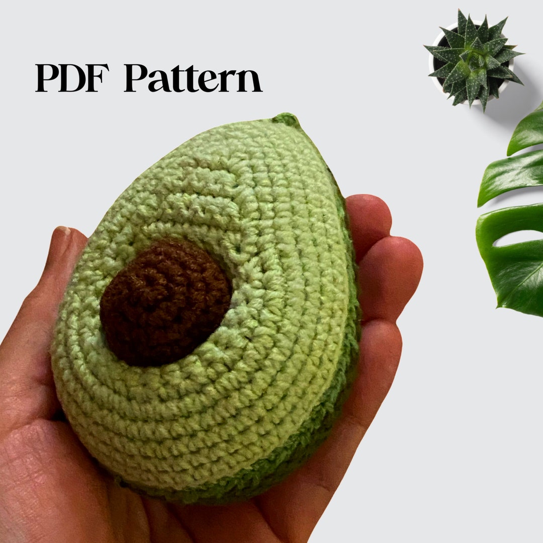 Easy Amigurumi Avocado Pattern, PDF Pattern of Avocado, Pattern of ...