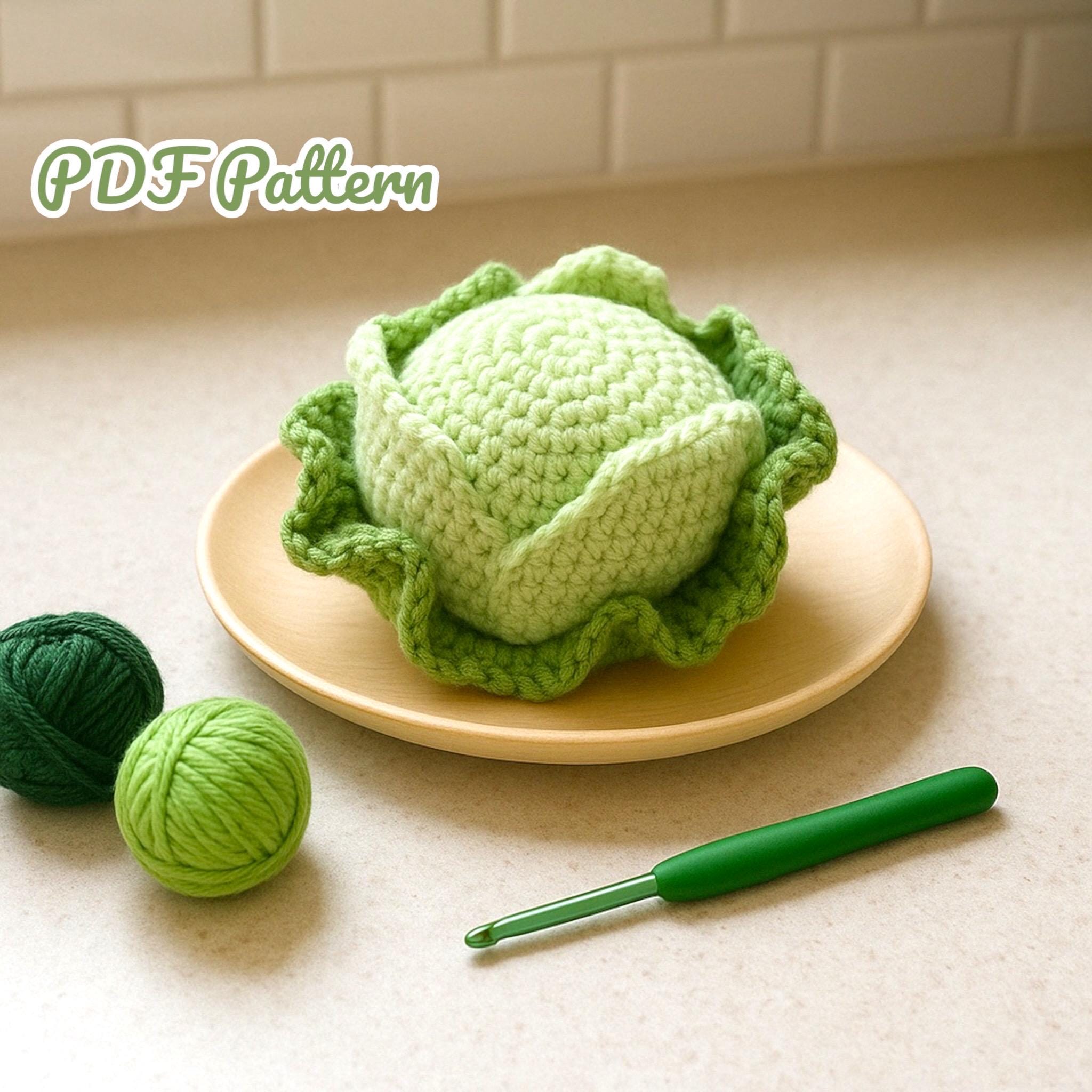 Easy Crochet Cabbage Pattern, PDF Pattern of Cabbage, Pattern of ...