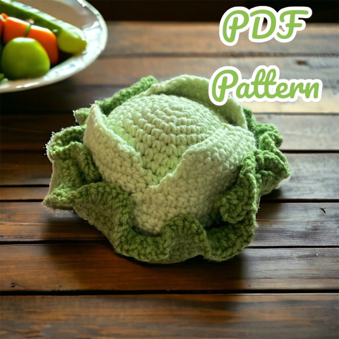 Easy Crochet Cabbage Pattern, PDF Pattern of Cabbage, Pattern of ...