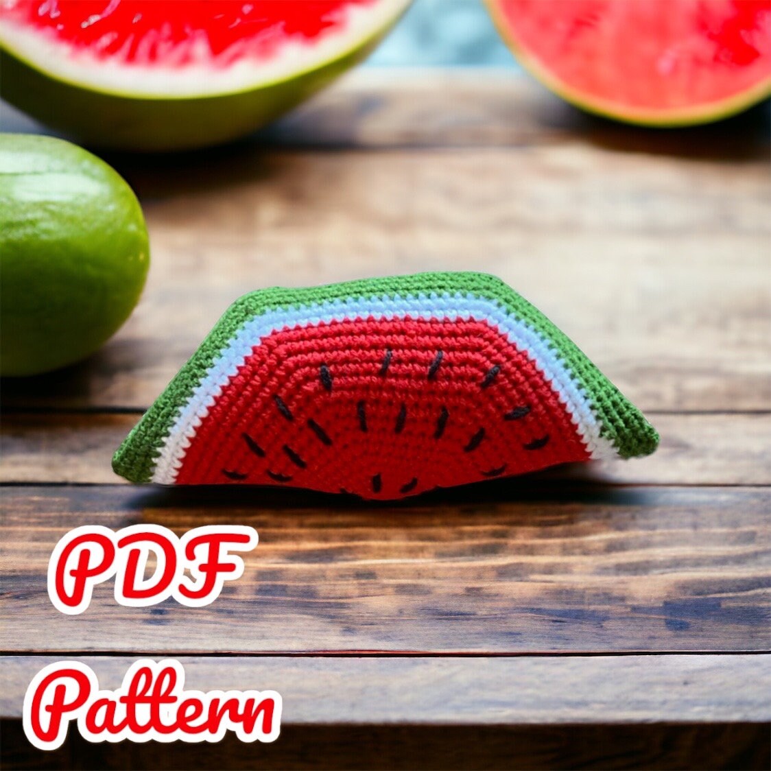 Easy Amigurumi Watermelon Slice Pattern, PDF Pattern of Watermelon ...