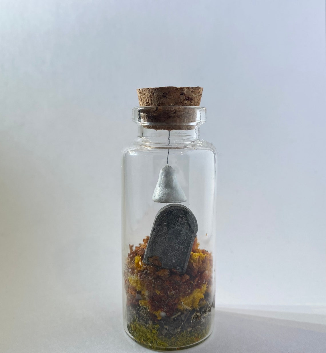 Miniature Pet Ghost Bottle Floating Halloween Miniature in Glass Bottle ...