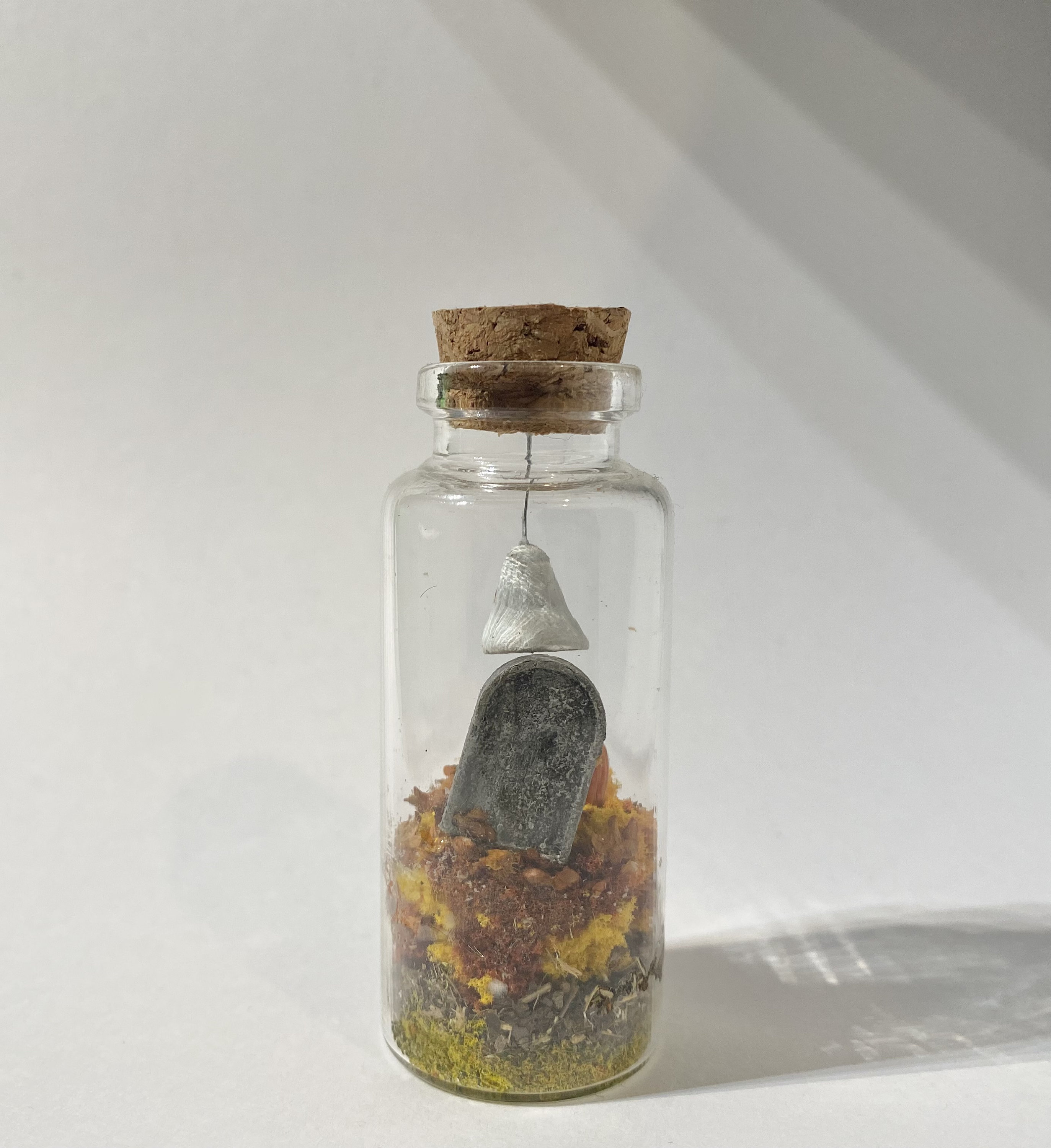 Miniature Pet Ghost Bottle Floating Halloween Miniature in Glass Bottle ...