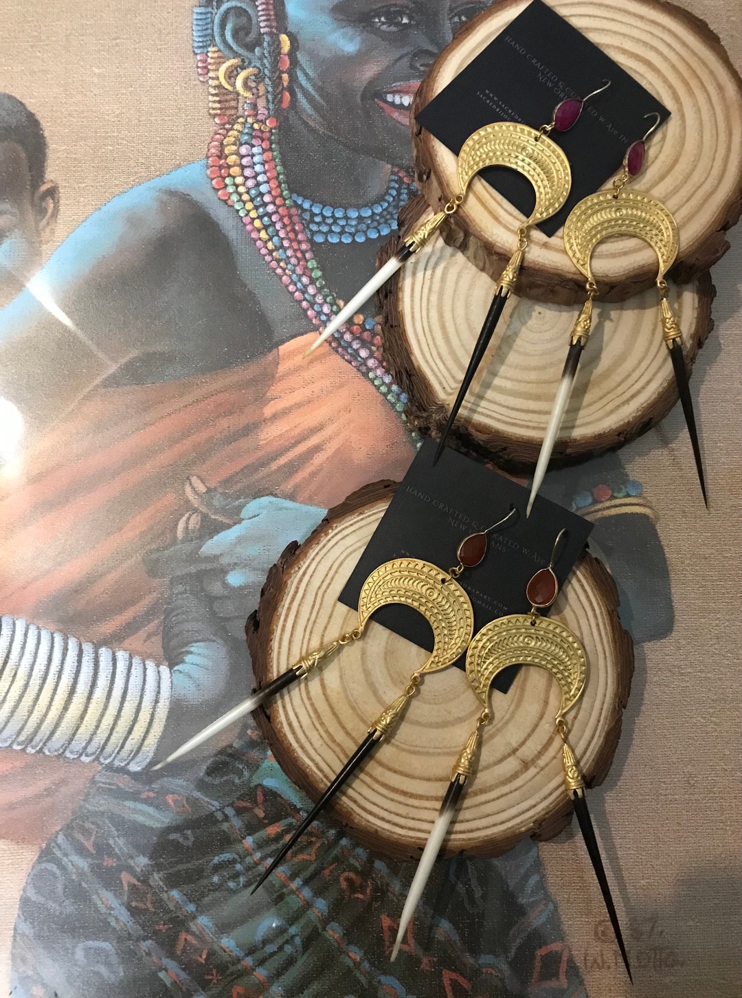 Authentic African Porcupine Quills Earrings|kotoko II (smaller Version ...