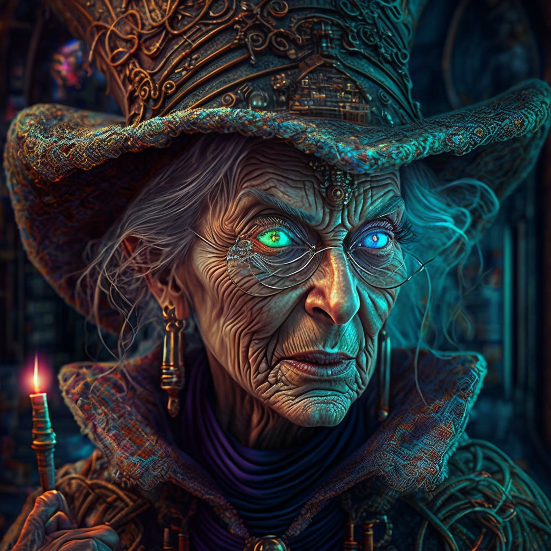 A. I. Art Digital Drawings "technology Witch" - Etsy