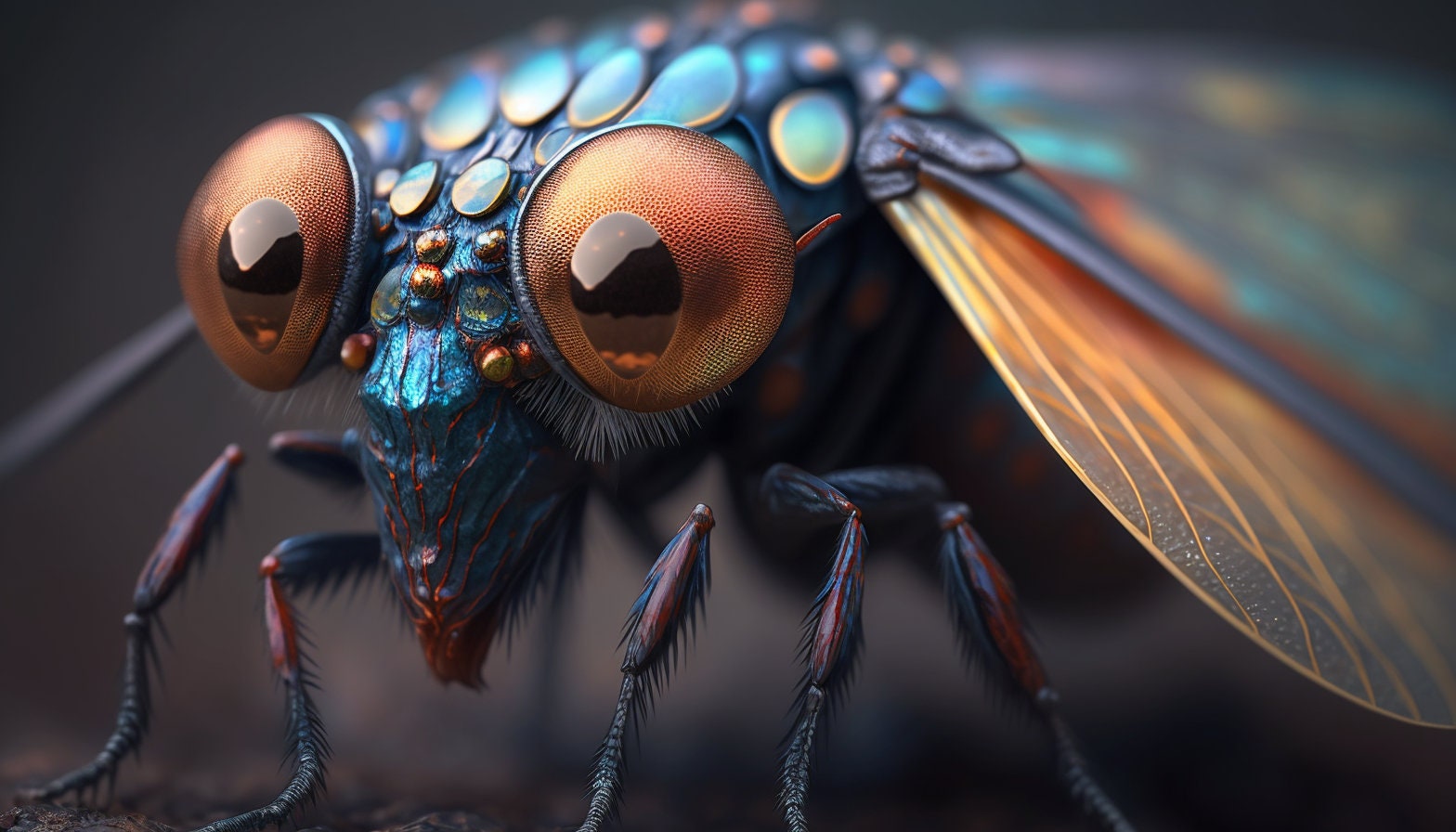 A. I. Art Digital Drawings "bug Big Eyes" - Etsy