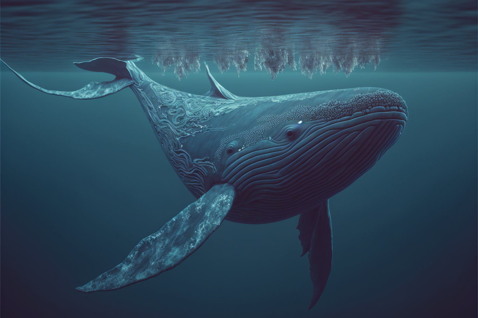 A. I. Art Digital Drawings “whale” - Etsy