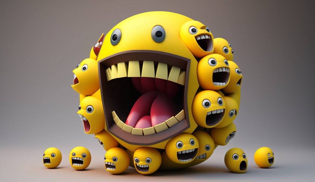 A. I. Art Digital Drawings "crazzy Emoji" - Etsy