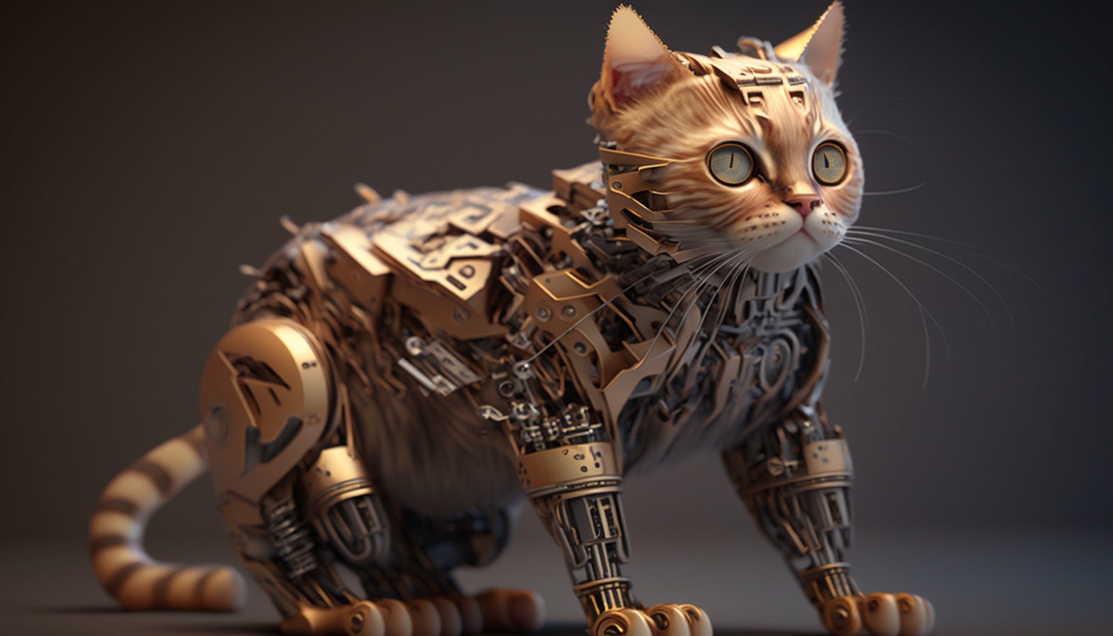 A. I. Art Digital Drawings "cat Robot" - Etsy