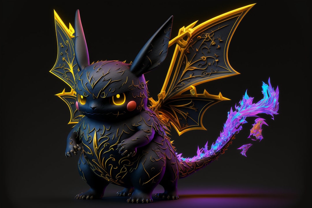 A. I. Art Digital Drawings “dragon Pikachu” - Etsy