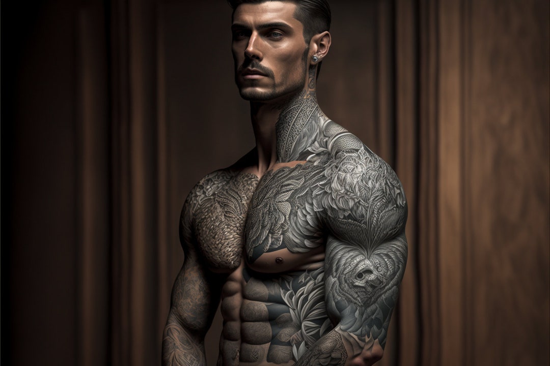 A. I. Art Digital Drawings "tattoo Men" - Etsy