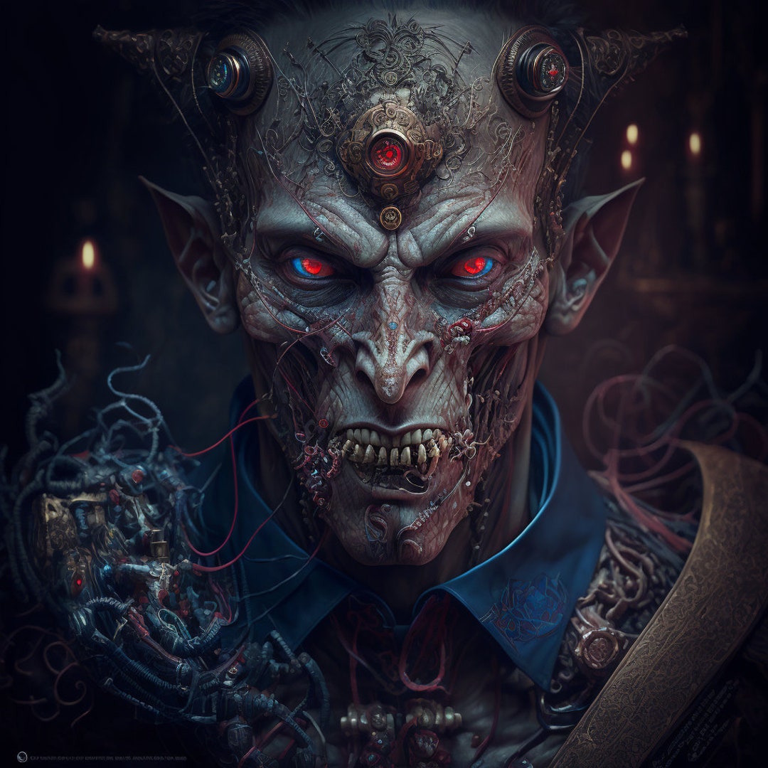 A. I. Art Digital Drawings "technology Vampire" - Etsy