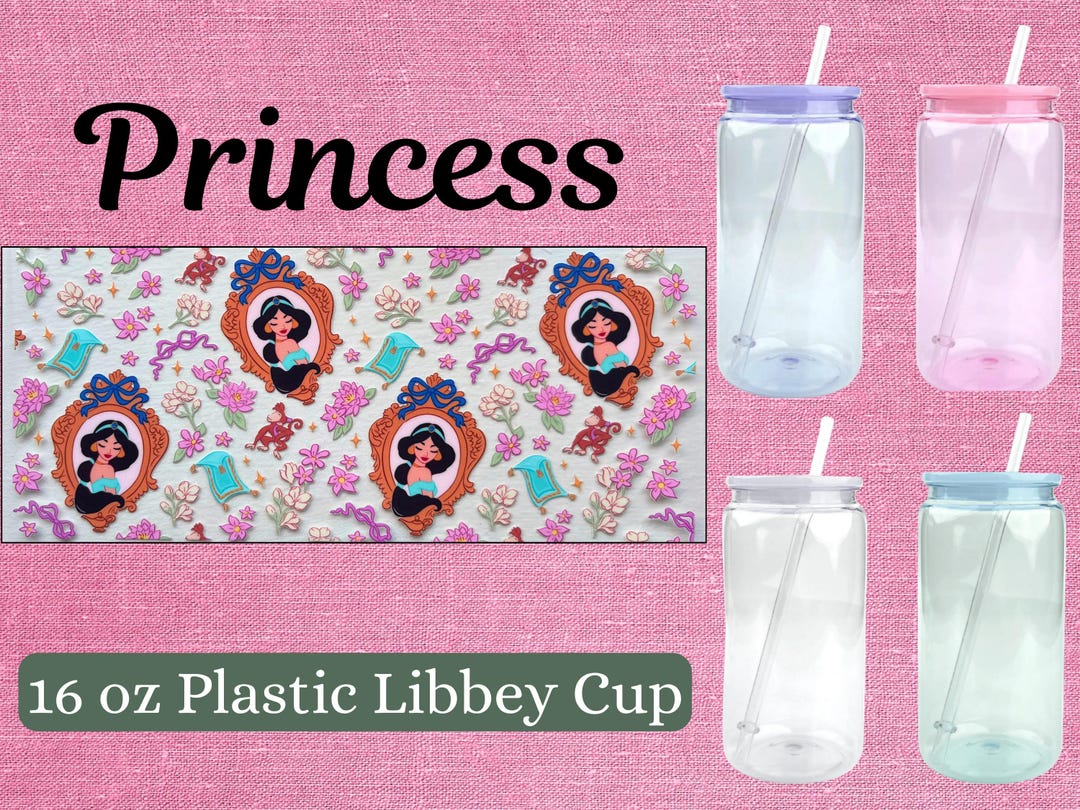 Magical Frame Princess J Plastic Libbey Can Cup - Etsy