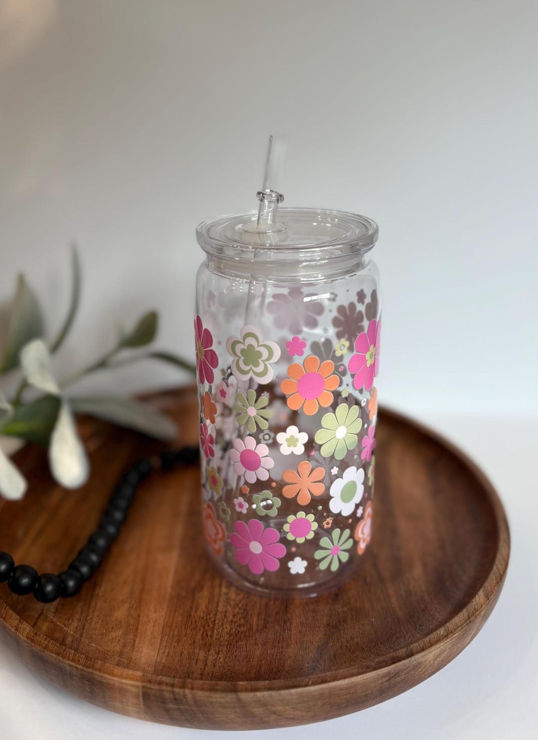 Groovy Spring Flowers Acrylic Cup - Etsy
