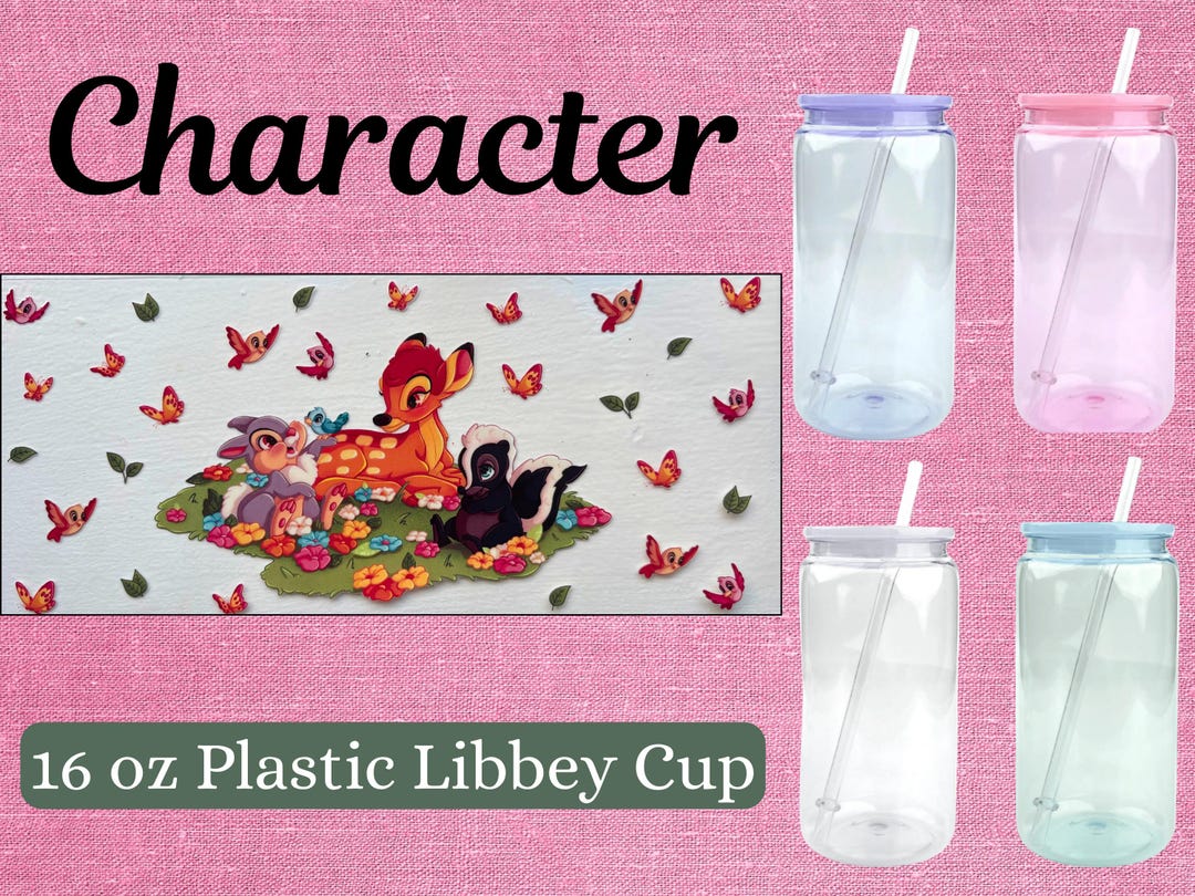Character Deer Plastic Libbey Can Cup - Etsy