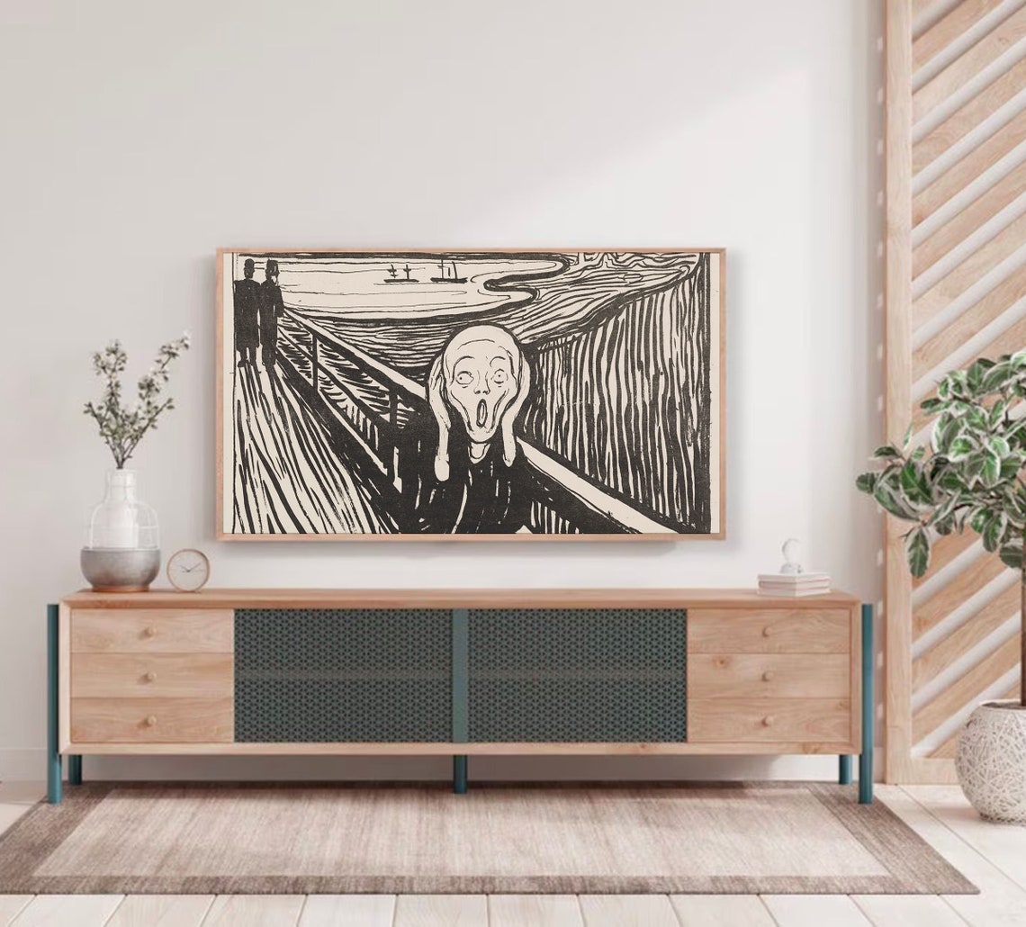 Samsung Frame TV Art | the Scream Vintage Oil Painting Digital Art ...