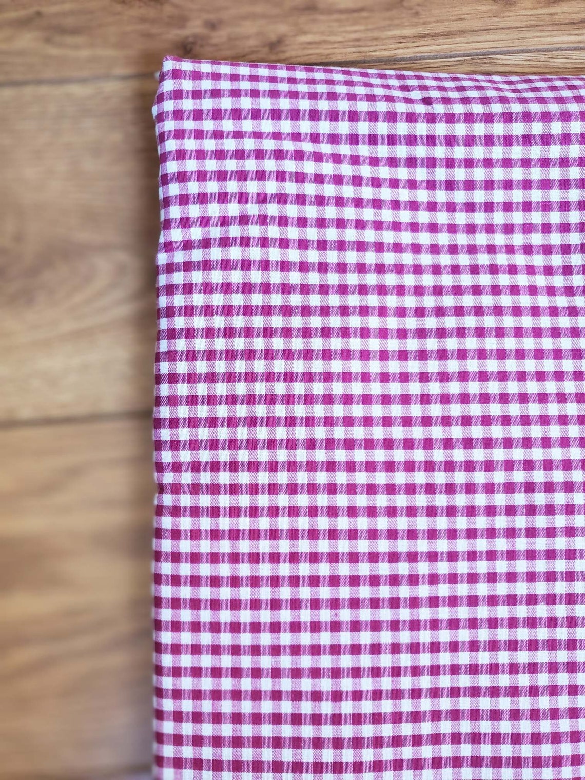 Raspberry Gingham Cotton - Etsy