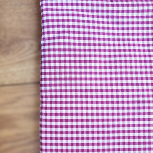 Raspberry Gingham Cotton - Etsy